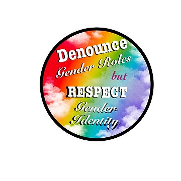 "Respect Gender Identity" Sticker for Sale by fromawriter | Redbubble