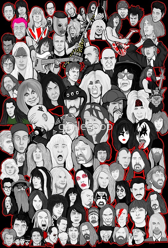 "Rock Star collage ar" Posters by gjnilespop | Redbubble