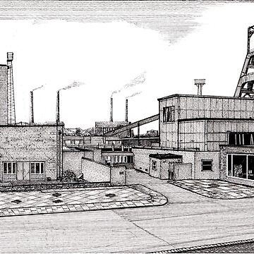 "171 - BATES COLLIERY - DAVE EDWARDS - INK - 1990" Sticker for Sale by ...