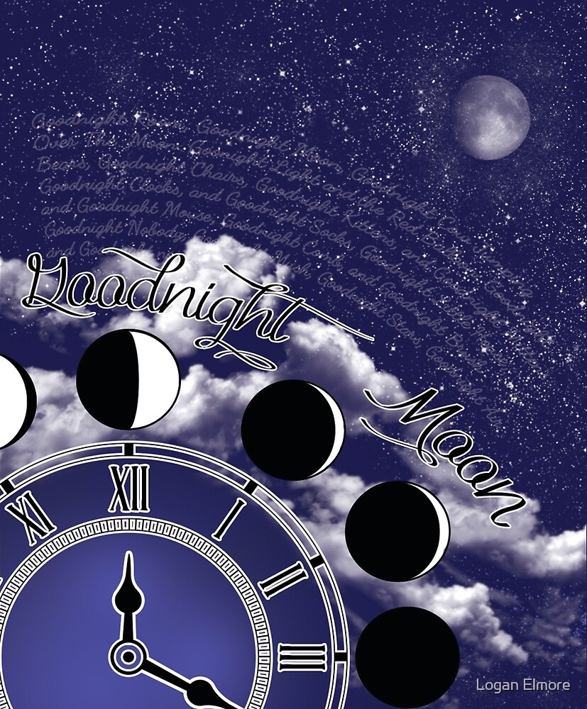 "Children's Book Reimagined - Goodnight Moon" by Logan Elmore | Redbubble