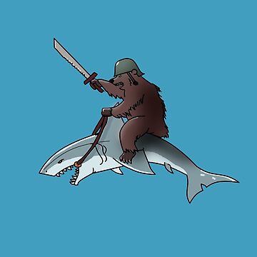 Bear Riding Shark
