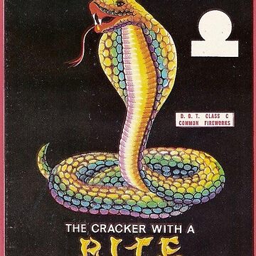 "30’s Vintage Cobra Fireworks " Sticker for Sale by LilChonkii | Redbubble