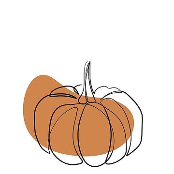 "Pumpkin - Minimal line art" Art Board Print by InspiRin | Redbubble