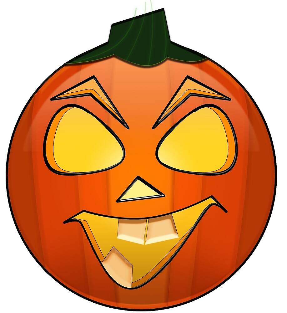 "Halloween Jack o'Lantern weird funny lopsided smile" by LazyCouchGym ...
