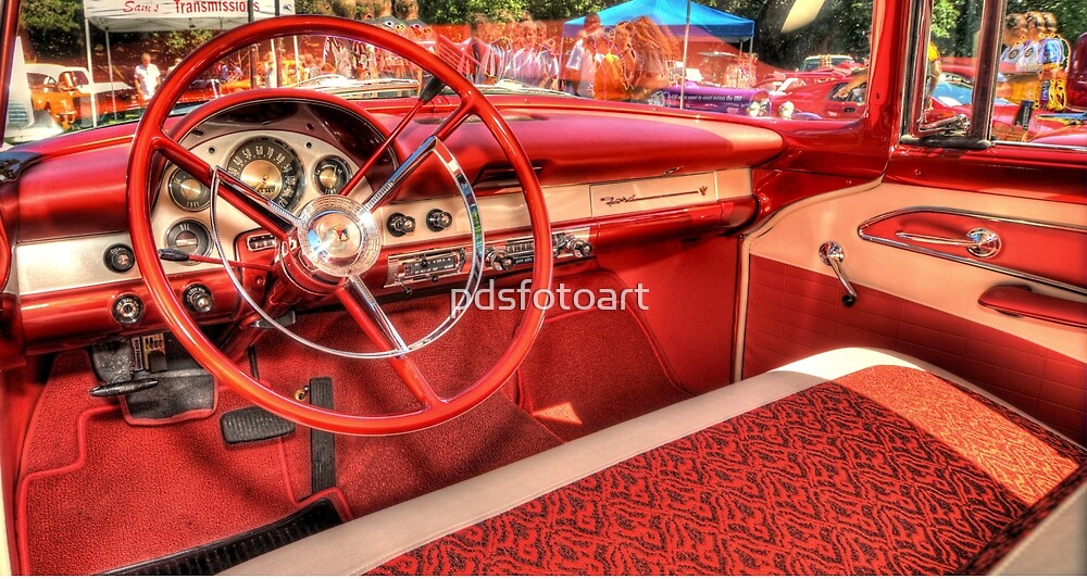 "1956 Ford Interior" by pdsfotoart | Redbubble