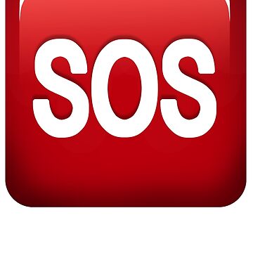 "SOS emoji" Metal Print for Sale by Elkin Jaramillo | Redbubble