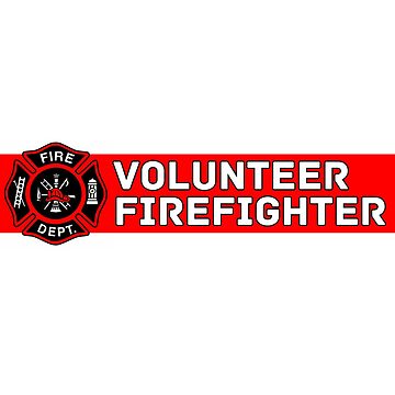 "Volunteer Firefighter sticker-decal for bumpers, laptops, windows ...