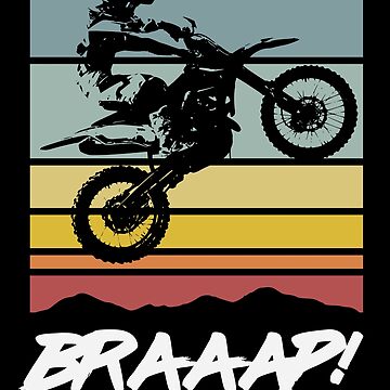 "Vintage Dirt Bike Braap-Braaap Funny Motocross Racing" Lightweight ...