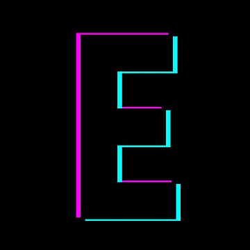 "Glitch letter E" Sticker for Sale by Alphabetss | Redbubble