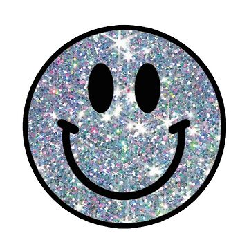 "Smiley Face sticker glitter" Sticker for Sale by annagcrow | Redbubble