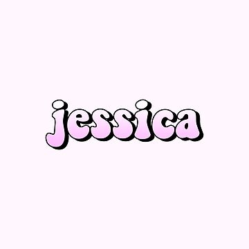 "aesthetic pastel pink gradient jessica name" Sticker for Sale by ...