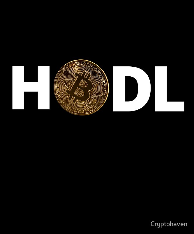 "HODL - Gold Coin" by Cryptohaven | Redbubble