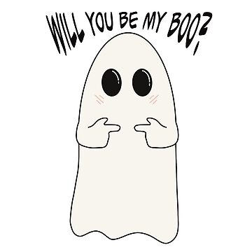 "will you be my boo? cute halloween ghost " Sticker for Sale by ...