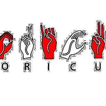 "Puerto Rico Boricua Sign Language ASL" Poster for Sale by SoLunAgua ...