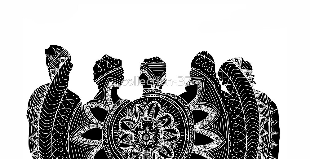 "One Direction Mandala Silhouette Sticker" by collection-37 | Redbubble