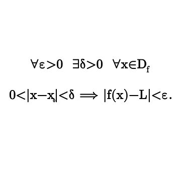 "formal definition of a limit math and calculus basics" Poster for Sale ...