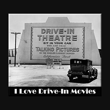 "I Love Drive-In Movies" Acrylic Block for Sale by Lawrence Baird ...