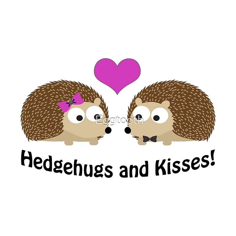 "Hedgehugs and Kisses Hedgehogs in Love" by Eggtooth | Redbubble