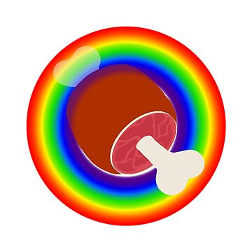 "Rainbow Meat on the Bone (Anti-Harassment Fandom Symbol)" Postcard for ...