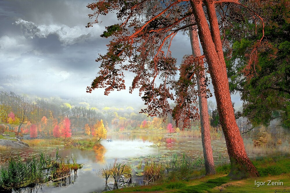 "Autumn Pond" by Igor Zenin | Redbubble