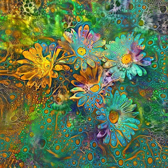 Flower abstract digital painting | BlackHalt