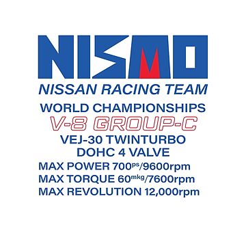 "Nismo Nissan Racing Team Vintage Logo" Classic T-Shirt for Sale by ...