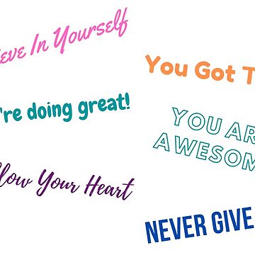 "Motivational Pack" Sticker for Sale by springberrys | Redbubble