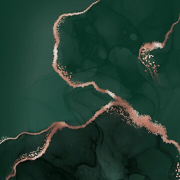 "Emerald Green and Rose Gold Glitter" Photographic Print for Sale by ...