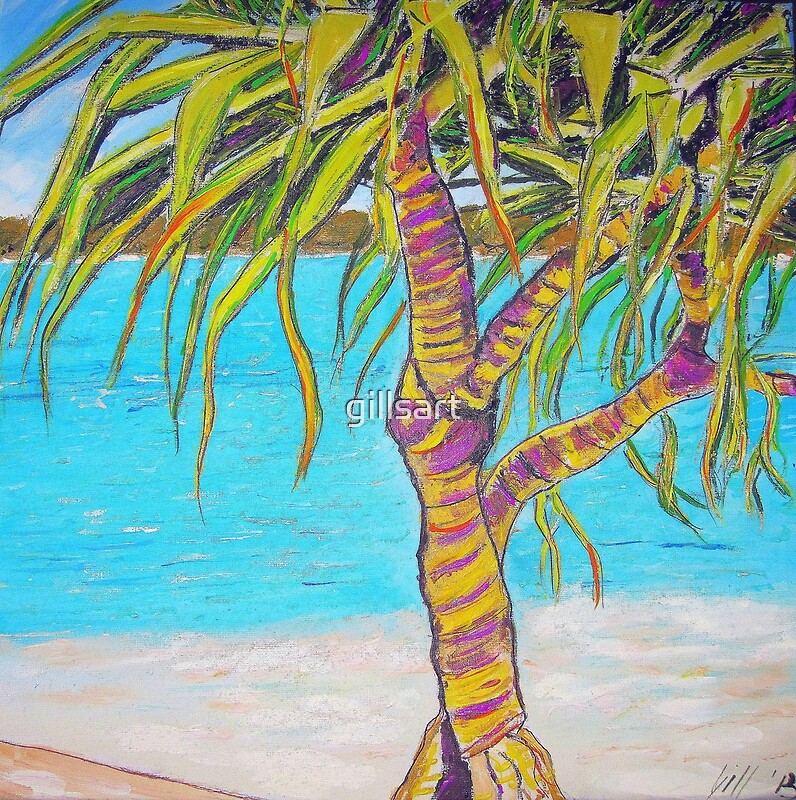 "Blue water Pandanas" by gillsart | Redbubble