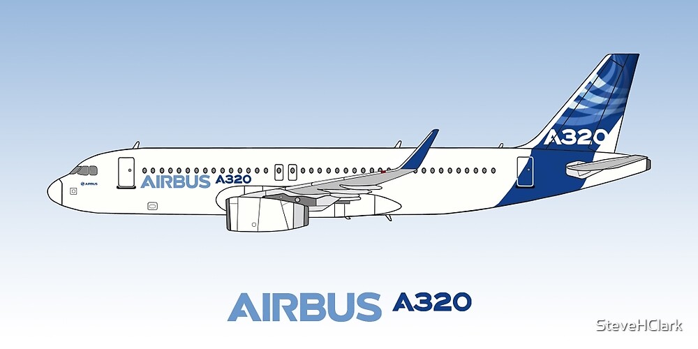 "Airbus A320 Illustration With Sharklet Wingtips" by © Steve H Clark ...
