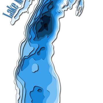 "Lake Michigan Depth Map" Sticker for Sale by Nmworks | Redbubble
