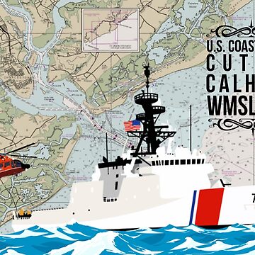 "Chart Art - Coast Guard Cutter Calhoun" Photographic Print for Sale by ...
