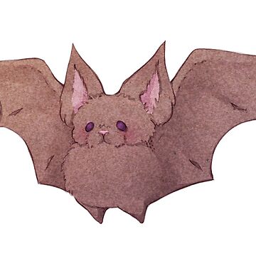 "Cute Fluffy Bat Friend " Sticker for Sale by Fairydrop | Redbubble