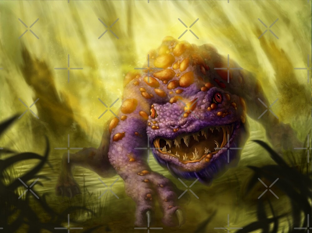 "Poison Swamp Frog | Creature Illustration" by Andrew Gaia | Redbubble