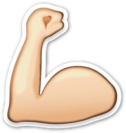 Muscle Emoji: Stickers | Redbubble