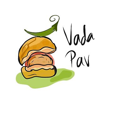 "Vada pav with chilly" Sticker for Sale by Sowmya-P | Redbubble