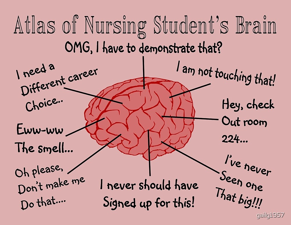 "Nursing Student's Brain" by Gail Gabel, LLC | Redbubble
