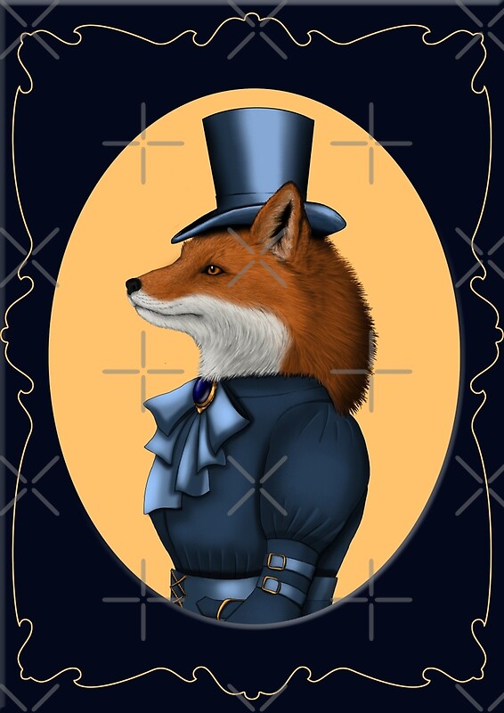 "Fox in top hat" by helenacooper | Redbubble