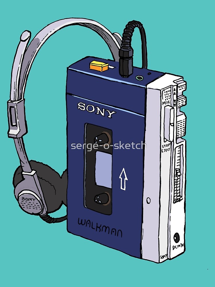 "Walkman Hand drawn" by Matthew Sergison-Main | Redbubble