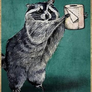 "Raccoon Butt Napkins" Poster for Sale by Emery Merriman | Redbubble
