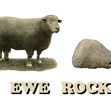 "Ewe Rock" Sticker for Sale by Maple-Designs | Redbubble