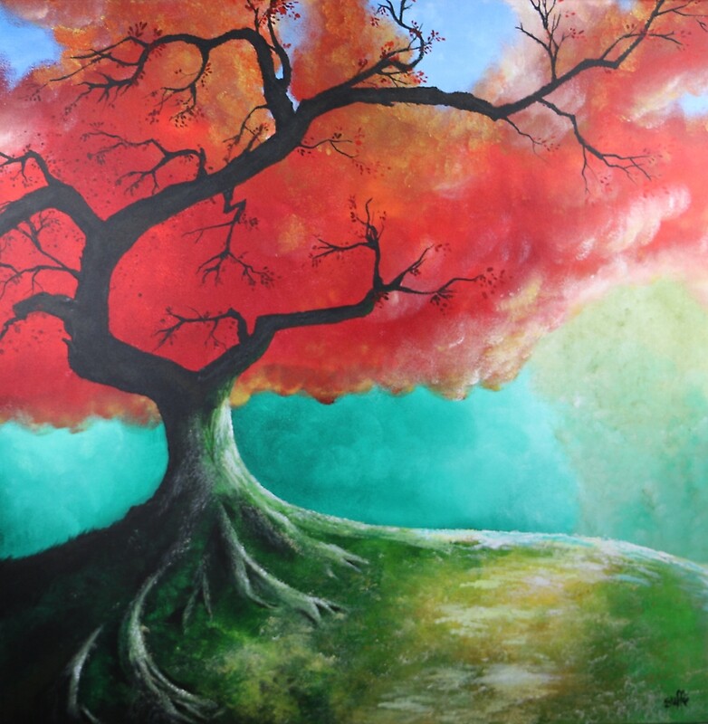 "The Red Tree" by stephaniemiller | Redbubble