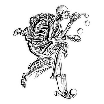"Skeleton blowing bubbles" Art Print for Sale by anibex | Redbubble