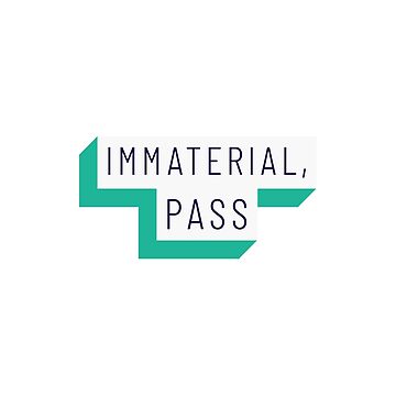 "Immaterial, Pass" Sticker for Sale by TearfulTaxes | Redbubble