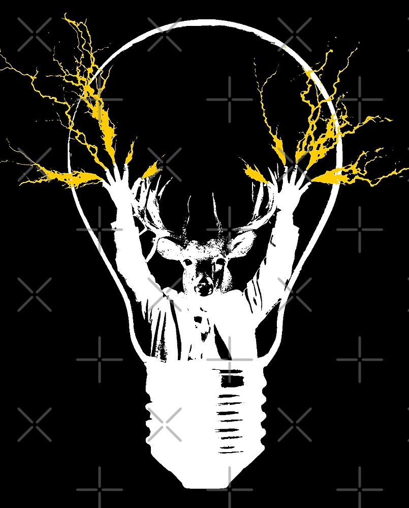 "Deer lightning Bulb" by monsterplanet | Redbubble