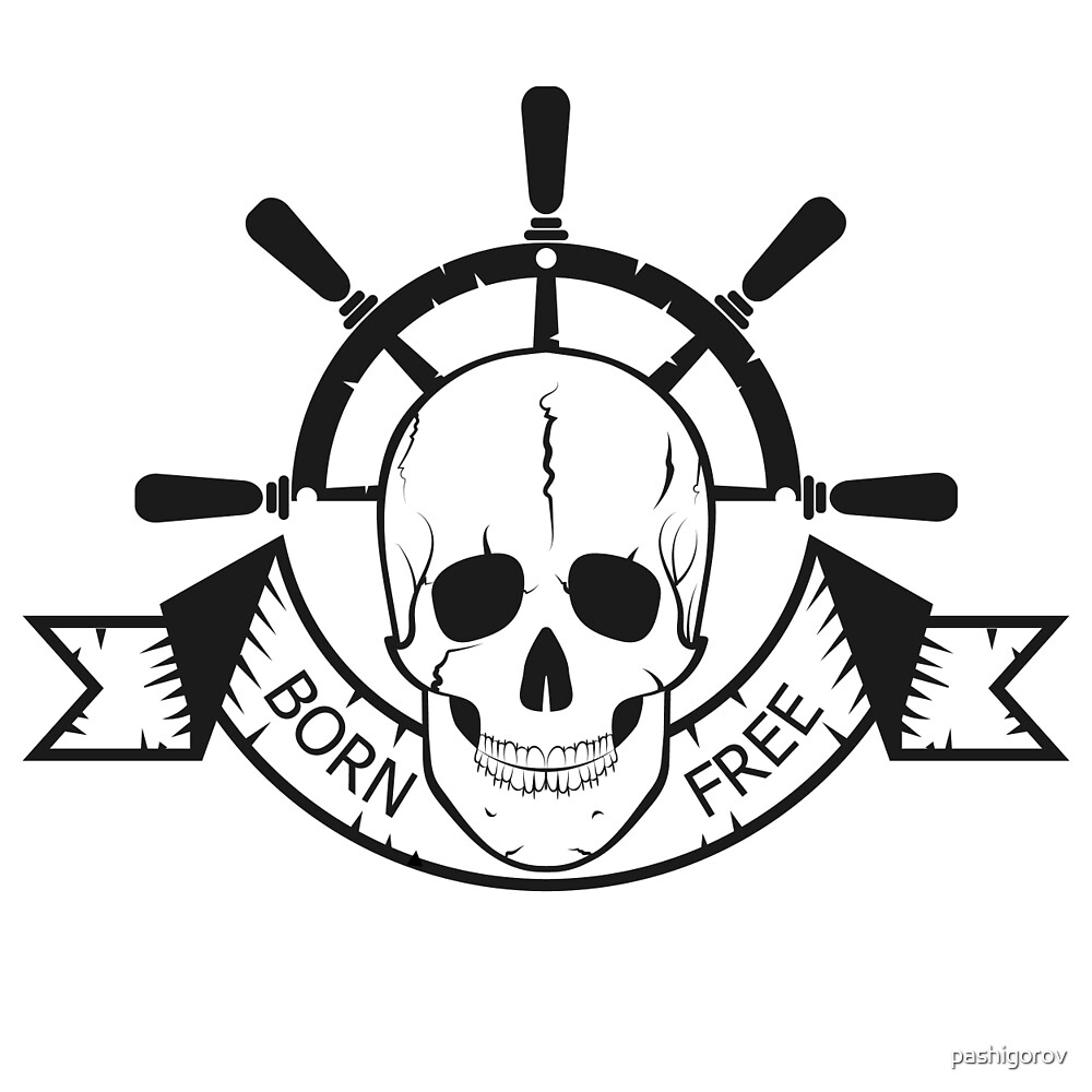 "The skull of a "sea devil" pirate logo " by pashigorov | Redbubble