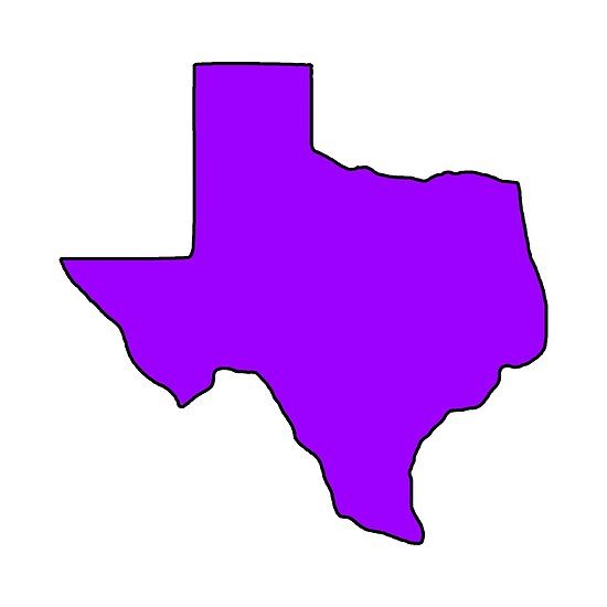 "Texas purple outline shape" Posters by artisticattitud | Redbubble