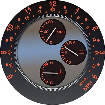 "IS Tachometer Clock" Clock for Sale by AutomotiveArt | Redbubble