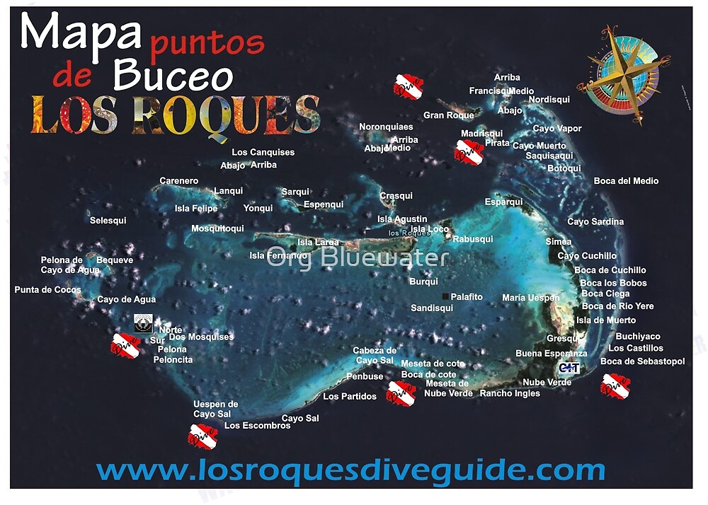"Mapa los roques" by Org Bluewater | Redbubble