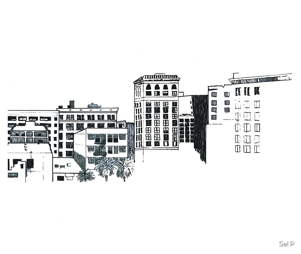 "Buildings" by Sel P | Redbubble